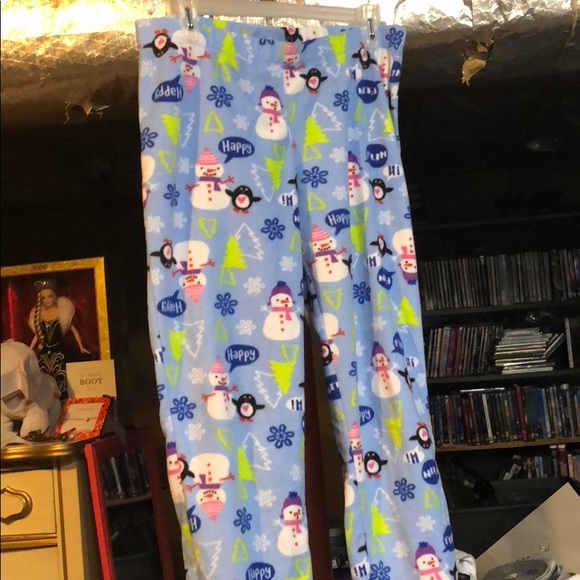 Intimates & Sleepwear | Fuzzy Snowman Pajama Pants | Poshmark